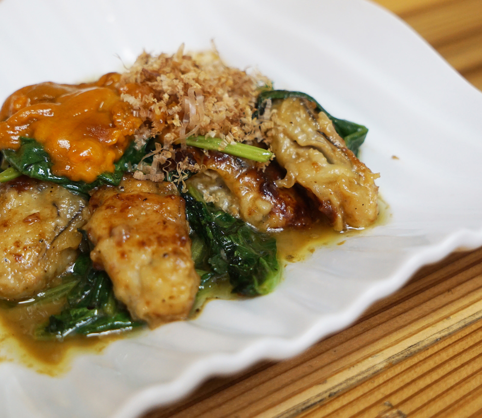 広島はしご牡蠣の｢カキウニホウレン｣メニュー | カンパイ!広島県 牡蠣ングダム